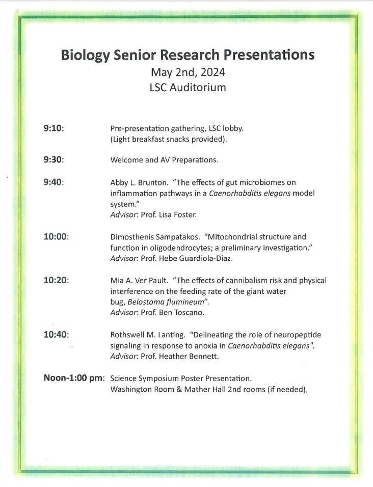 Department Events - Biology