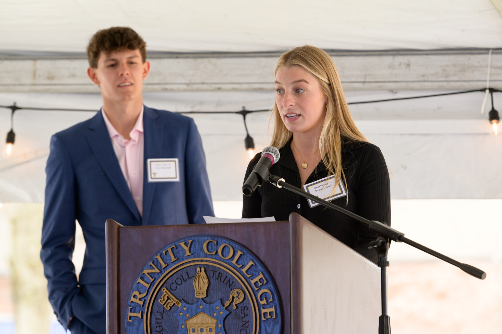 Athletic Center Expansion Celebrated with Beam Signing | Trinity College