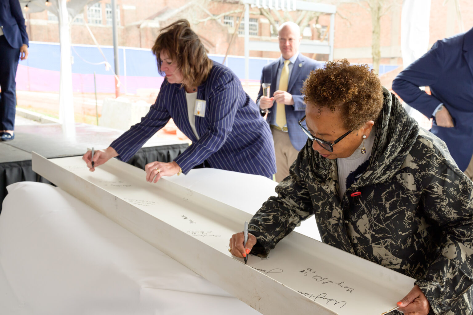 Athletic Center Expansion Celebrated with Beam Signing | Trinity College Athletic Center Expansion Celebrated with Beam Signing | Trinity College
